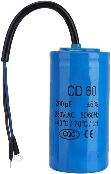 Condensateur Moteur CD60 200uF Condensateur de Démarrage avec Fil