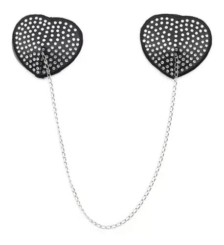 Pezoneras Corazon En Cristal Con Cadena Metal Lenceria Sexy MercadoLibre