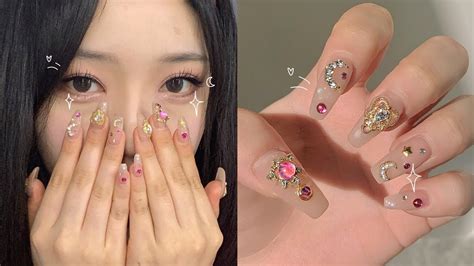 do korean gel nails with me 𓆩𓆪 sailor moon inspired nails nail