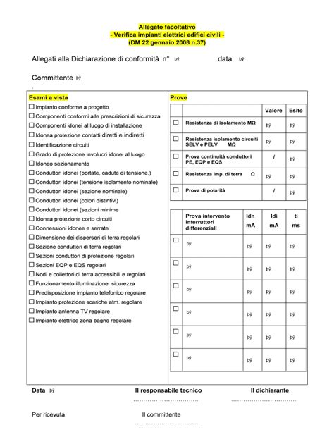 Fillable Online Teknologieimpianti Allegati Alla Dichiarazione Di