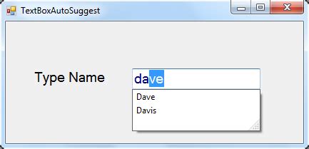 Autosuggest TextBox From Database Column In Windows Forms CodeProject
