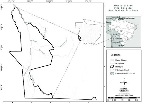 Localização do Município de Vila Bela da Santíssima Trindade Mato