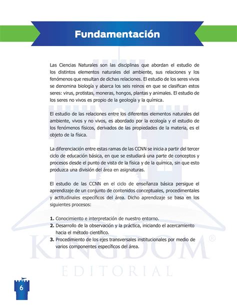 CIENCIAS NATURALES 7mo Grado 1 Kingdom Editorial Página 8 Flip