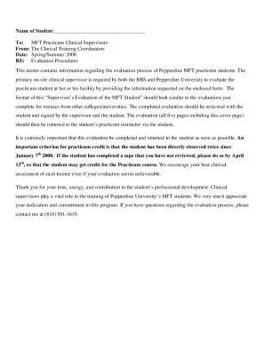 Fillable Online Gsep Pepperdine Practicum And Internship Placement