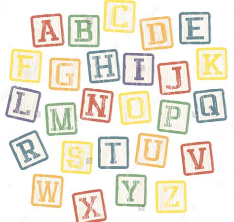 9 Printable Block Letters PSD EPS Free Premium Templates