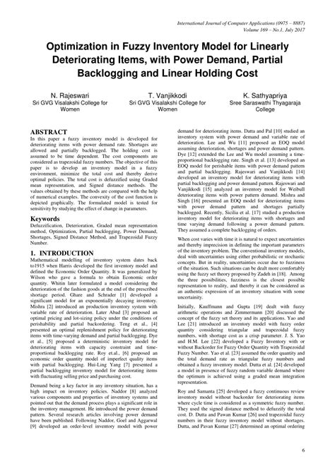 pdf optimization in fuzzy inventory model for linearly deteriorating items with power demand