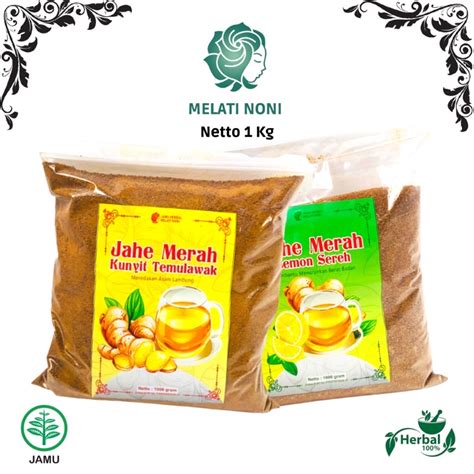 Jual Jahe Merah Kunyit Temulawak Lemon Sereh Bubuk Murni Gula Aren 1Kg