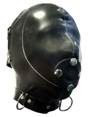 Bondage Hood Rubber Hood With Removable Gag Fetish Latex