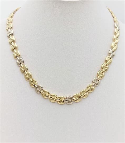 Kt White Gold Yellow Gold Necklace Catawiki