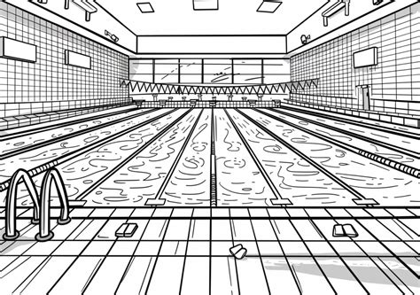 Coloriage Natation à imprimer gratuit Objectif Maternelle