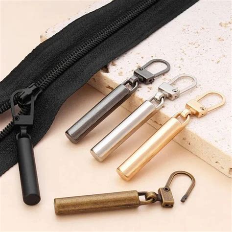 5pcs Metal Zipper Slider Puller Detachable Instant Zipper Repair Kit