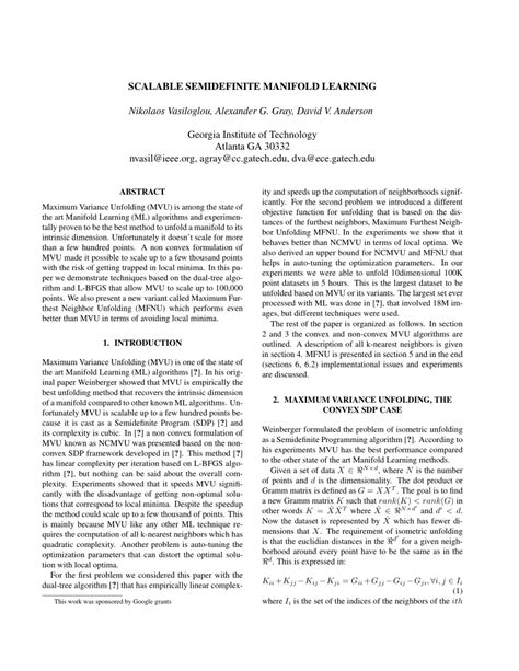 pdf scalable semidefinite manifold learning