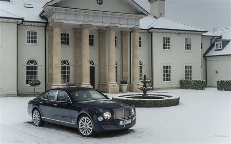 HD Wallpaper Bentley Mulsanne Snow Mansion Winter House HD Black