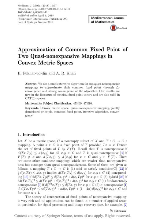 approximation of common fixed point of two quasi nonexpansive mappings in convex metric spaces