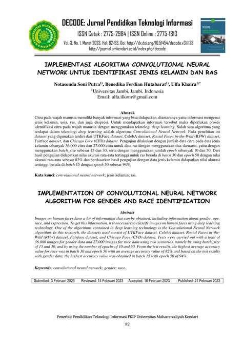 pdf implementasi algoritma convolutional neural network untuk identifikasi jenis kelamin dan