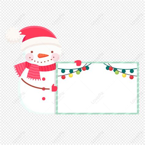 Snowman Holding A Sign PNG Hd Transparent Image And Clipart Image For