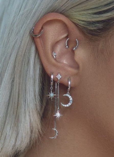 Minimalist Ear Piercings Unique Ear Piercings Ear Piercings Chart