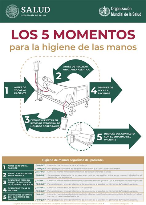 SALUD México on Twitter Conoce los 5 momentos clave para la higiene