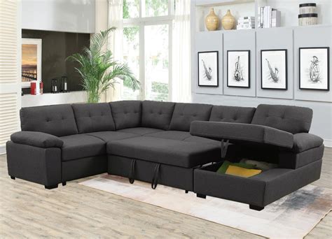 Buy Moxeay Sectional Er Sofa Pull Out Couch U Shaped Sectional Couch