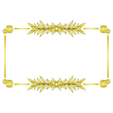 Marco Dorado Con Flores Y Hojas Png Dibujos Dorado Dorado Con Flores