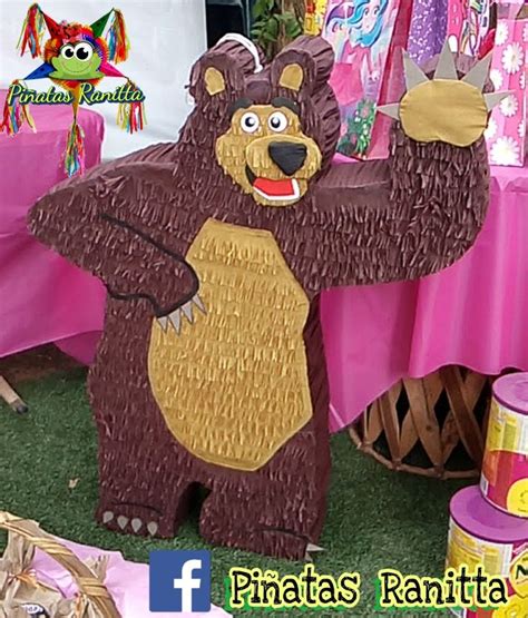 Piñata de Oso Masha y el Oso Fiestas temáticas de búho Piñatas