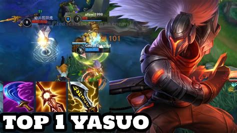Wild Rift Yasuo Top 1 Yasuo Gameplay Yasuo Main Best Build YouTube