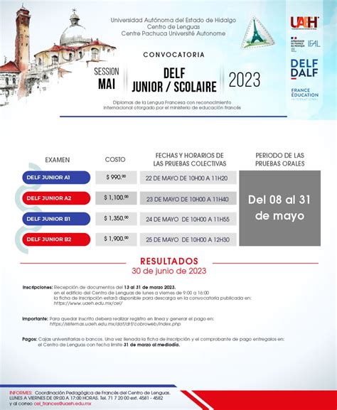 Convocatoria DELF JUNIOR SCOLAIRE 2023 05 J S
