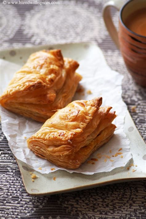 Paneer Puff Recipe Indian Bakery Style Paneer Puff Pastry Turnovers