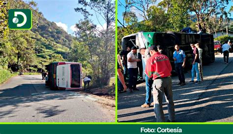 Bus de la UdeA se volcó en la vía Guatapé San Rafael y hay 11