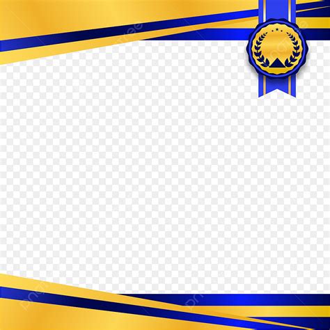 Un Borde De Certificado De Graduaci N De Color Azul Dorado Png Dibujos