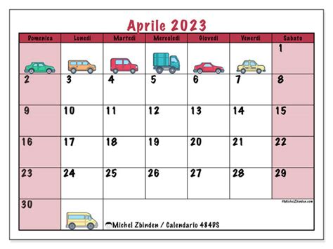 Calendario Aprile 2023 Da Stampare 51DS Michel Zbinden IT 42465 Hot
