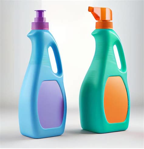Premium Photo Plastic Bottles Containers For Home Cleaning Generative Ai