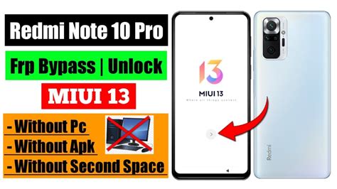 Redmi Note 10 Pro Frp Bypass Google Account Unlock MIUI 13 Without