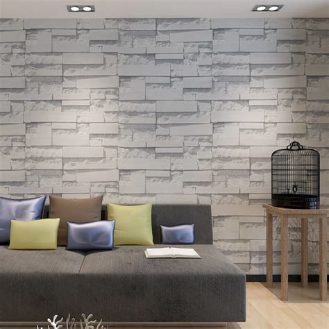 Hanmero 3d Modern Design Brick Wallpaper Vinyl Wall Covering Wall Paper