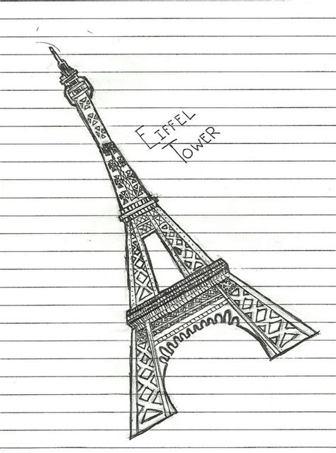 Easy And Beautiful Eiffel Tower Drawings
