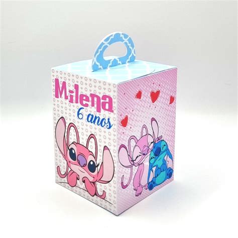 Kit de Caixas Personalizadas 20 Peças Stitch e Angel Elo7
