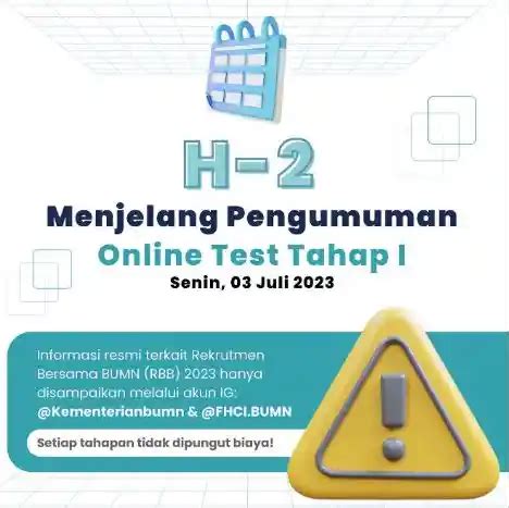 Hasil Seleksi Rekrutmen Bersama BUMN 2023 Tahap I Diumumkan Besok Ini
