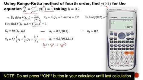 runge kutta method of 4th order solution of ode by numerical method shortcut to solve