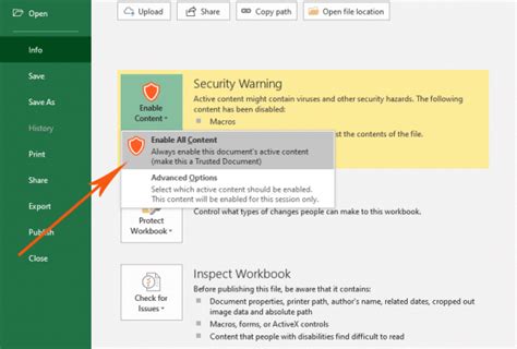 How To Enable And Disable Macros In Excel Step By Step