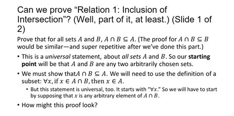 solved can we prove relation 1 inclusion of intersection
