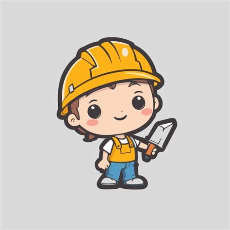 Construction Worker Cartoon Vector Premium Ai Generated Vector