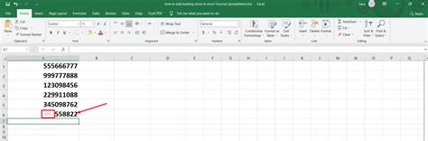 how to add leading zeros in excel