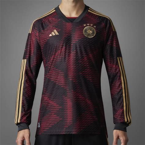 adidas DFB 22 Long Sleeve Auswärtstrikot Authentic Schwarz adidas