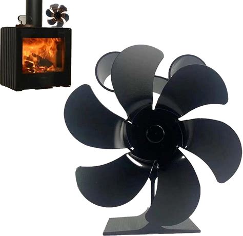Heat Powered Stove Fan Wood Stove Fan With 6 Blades Non Electric
