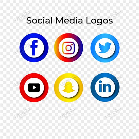 Icono De Redes Sociales Png Conjunto