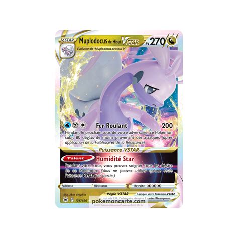 Muplodocus De Hisui VSTAR Pv 270 136 196 Carte Ultra Rare VSTAR