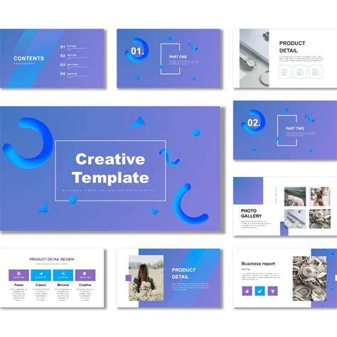 Blue Gray Business Report PowerPoint Template Original And High