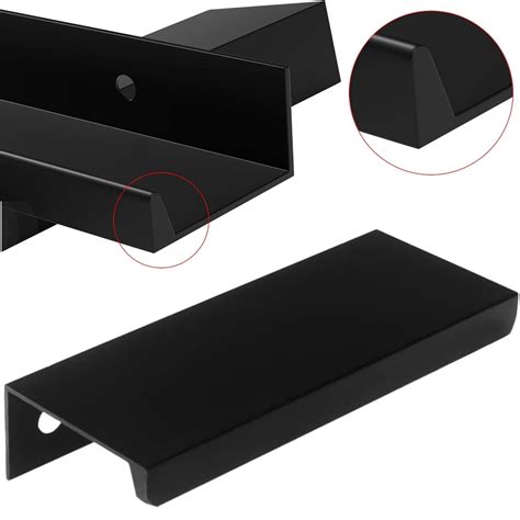 UCHWYT MEBLOWY KRAWĘDZIOWY CZARNY MAT LOFT 80 mm Uchwyt krawędziowy