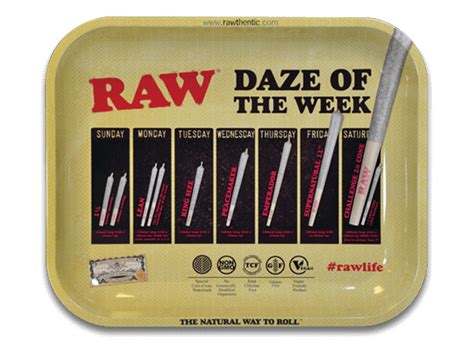 Daze Of The Week Rolling Tray Raws Cannabismo