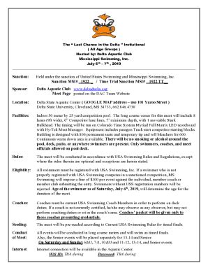 Fillable Online Delta State To Host Biggest Swim Meet Of The Year Fax